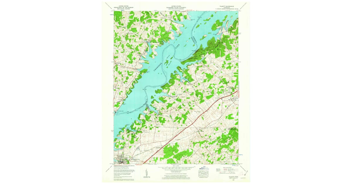 1960 Map of Talbott, Hamblen County, TN — High-Res | Pastmaps