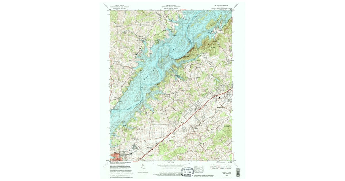 1980 Map of Talbott, Hamblen County, TN — High-Res | Pastmaps