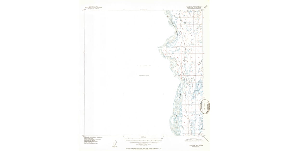 1952 Map of Talkeetna A-1, Matanuska-Susitna Borough, AK — High-Res ...