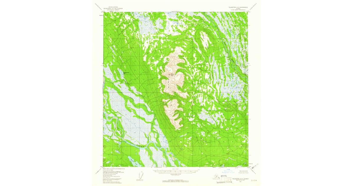 1954 Map of Talkeetna A-3, Matanuska-Susitna Borough, AK — High-Res ...