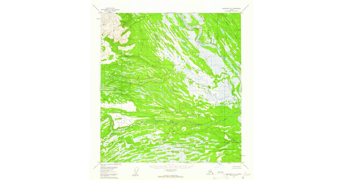 1954 Map of Talkeetna A-4, Matanuska-Susitna Borough, AK — High-Res ...