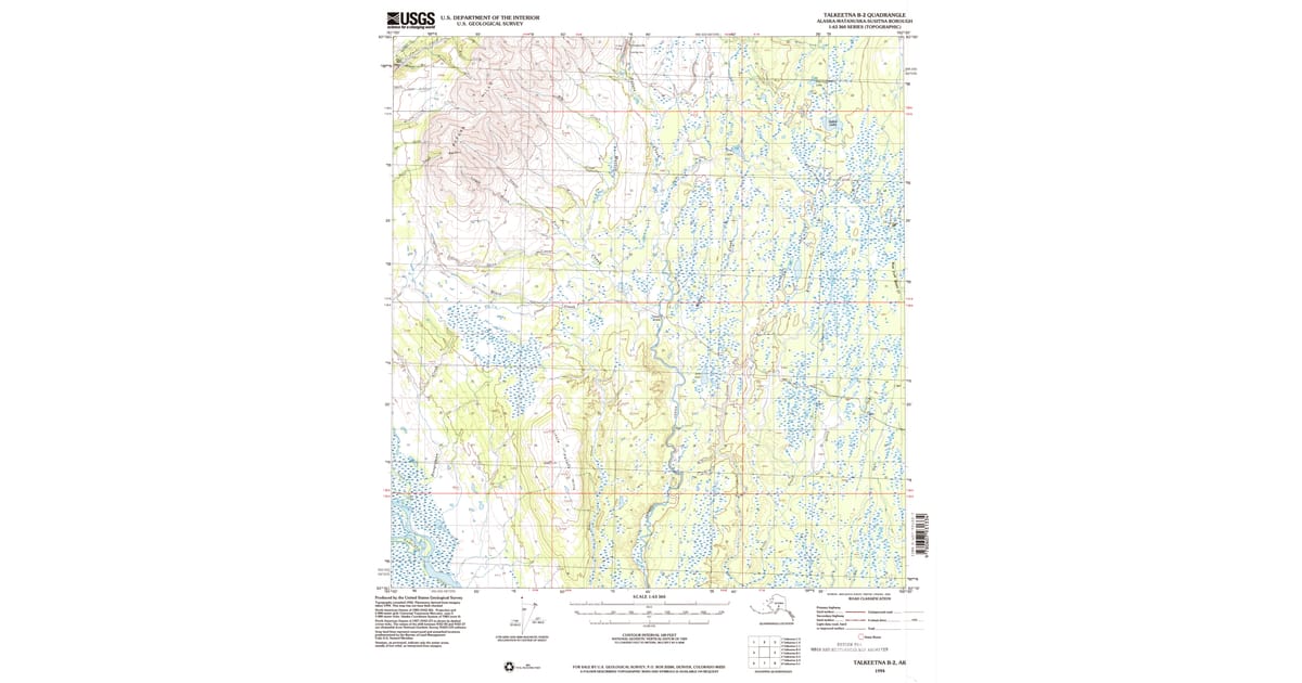 1994 Map of Talkeetna B-2, Matanuska-Susitna Borough, AK — High-Res ...