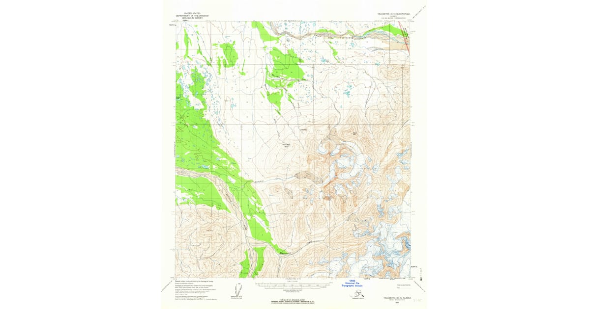 1958 Map of Talkeetna D-5, Denali Borough, AK — High-Res | Pastmaps