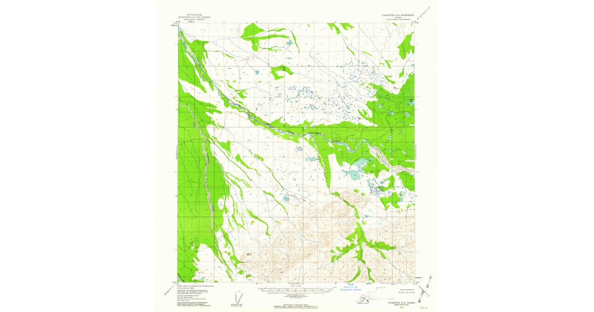 1958 Map of Talkeetna D-6, Denali Borough, AK — High-Res | Pastmaps