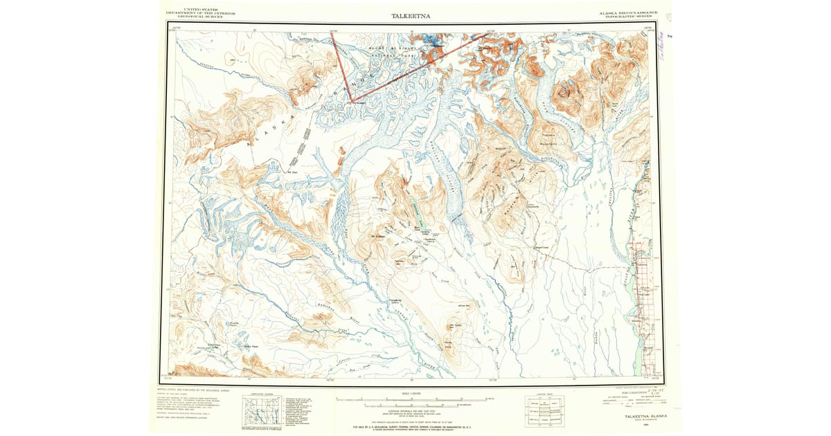 Old Historical Maps of Sunshine, AK | Pastmaps