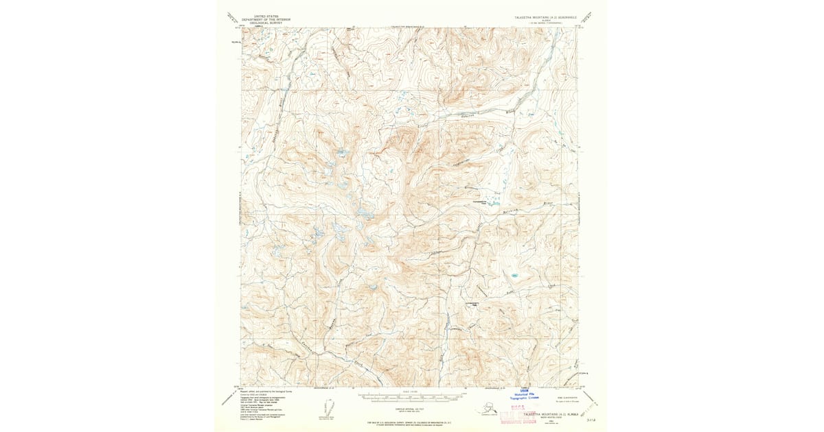 1951 Map of Talkeetna Mountains A-2, Matanuska-Susitna Borough, AK ...