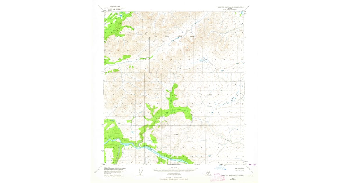 1951 Map of Talkeetna Mountains D-2, Matanuska-Susitna Borough, AK ...
