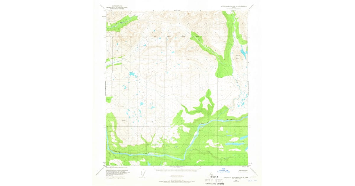 1951 Map of Talkeetna Mountains D-4, Matanuska-Susitna Borough, AK ...