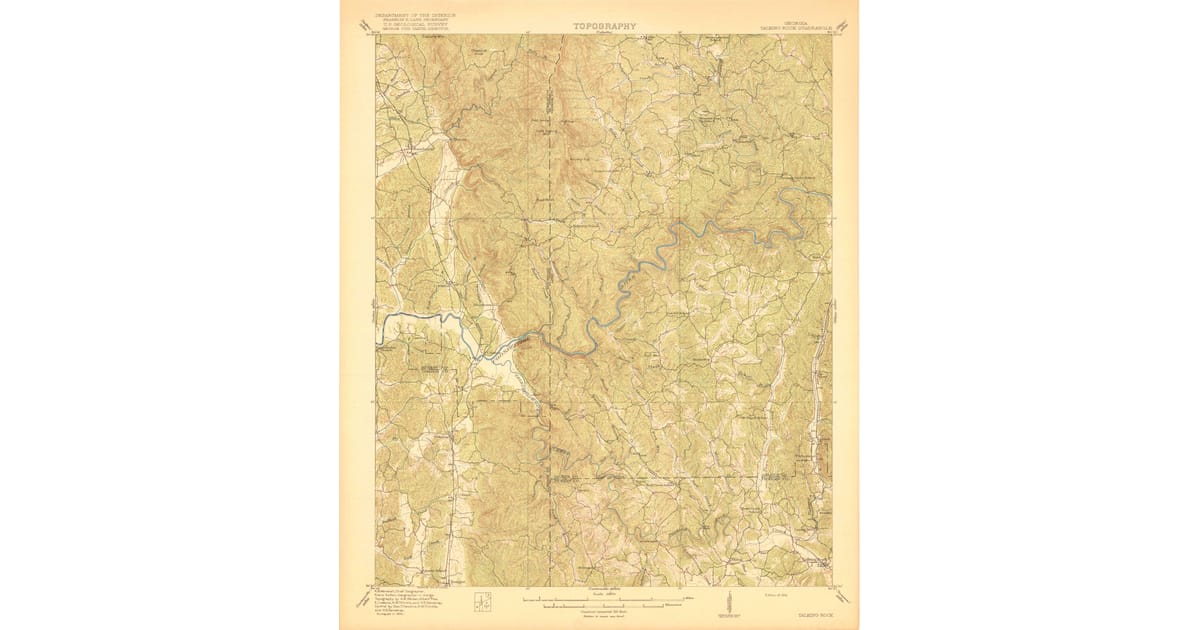 1916 Map of Talking Rock, GA — High-Res | Pastmaps