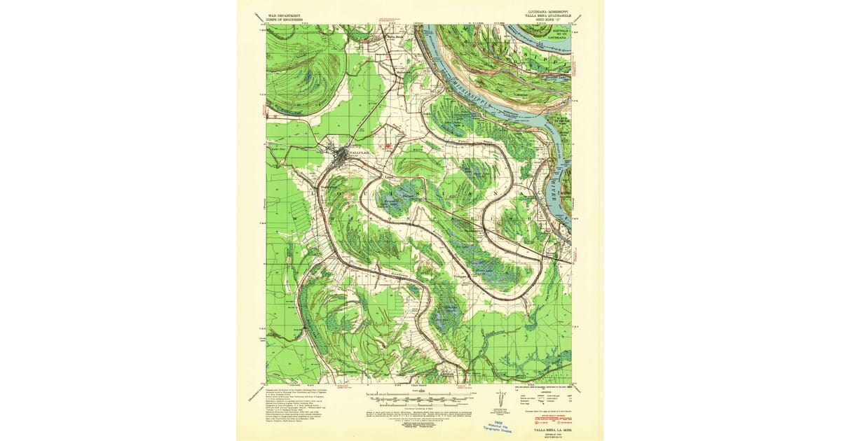 1930s Maps of Delta, LA | Pastmaps