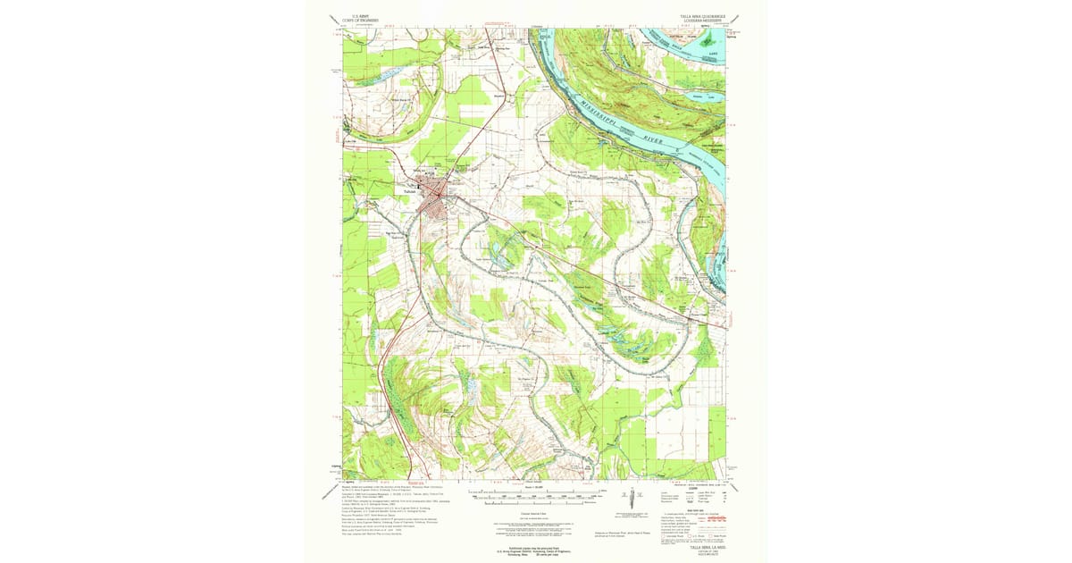 1965 Map of Talla Bena, Madison Parish, LA — High-Res | Pastmaps