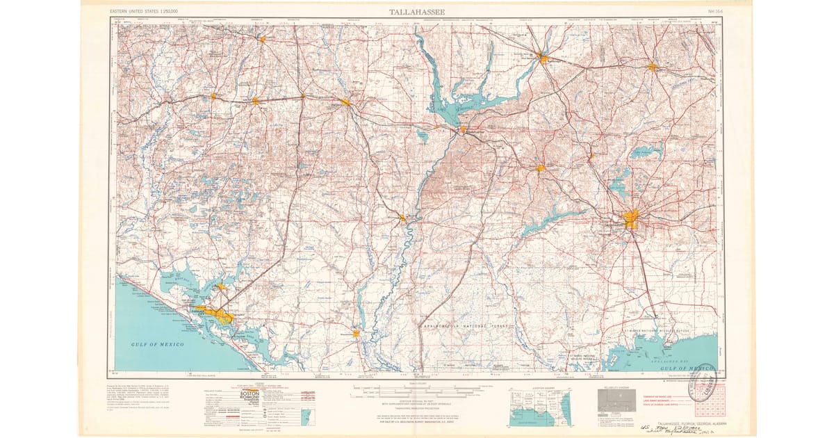 1950s Maps of Panacea, FL | Pastmaps