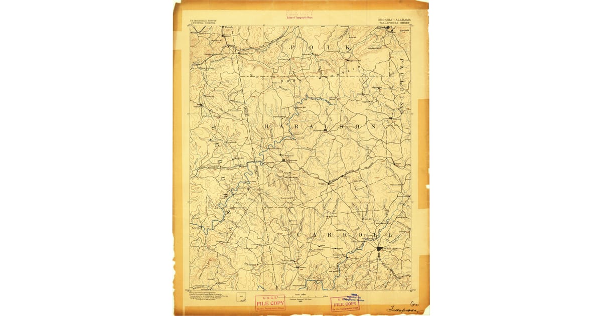 Old Maps of Haralson County, GA for Genealogy | Pastmaps