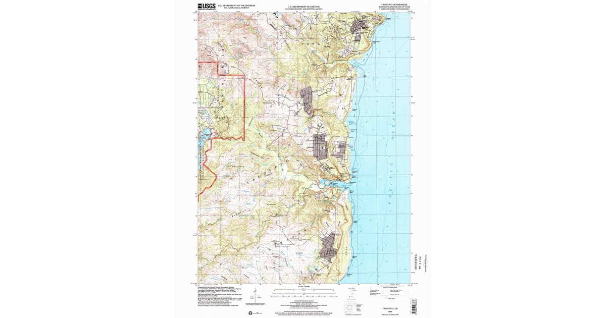 Old Maps of Talo’fo’fo’ Municipality for Metal Detecting | Pastmaps