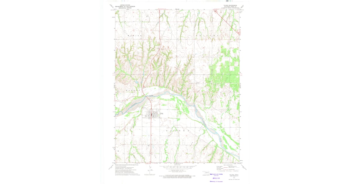1972 Map of Taloga, OK — High-Res | Pastmaps