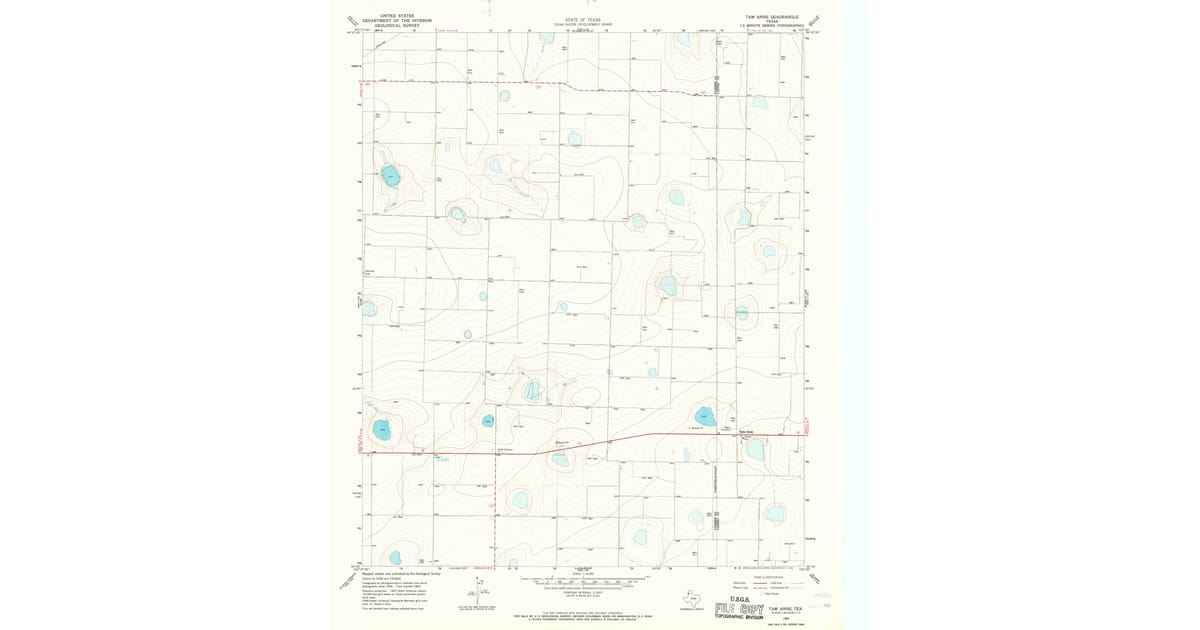 1965 Map of Tam Anne, Parmer County, TX — High-Res | Pastmaps