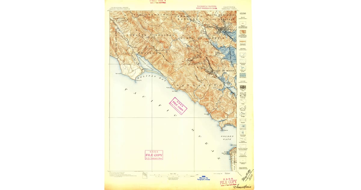 Old Maps of Ross, CA for Metal Detecting | Pastmaps