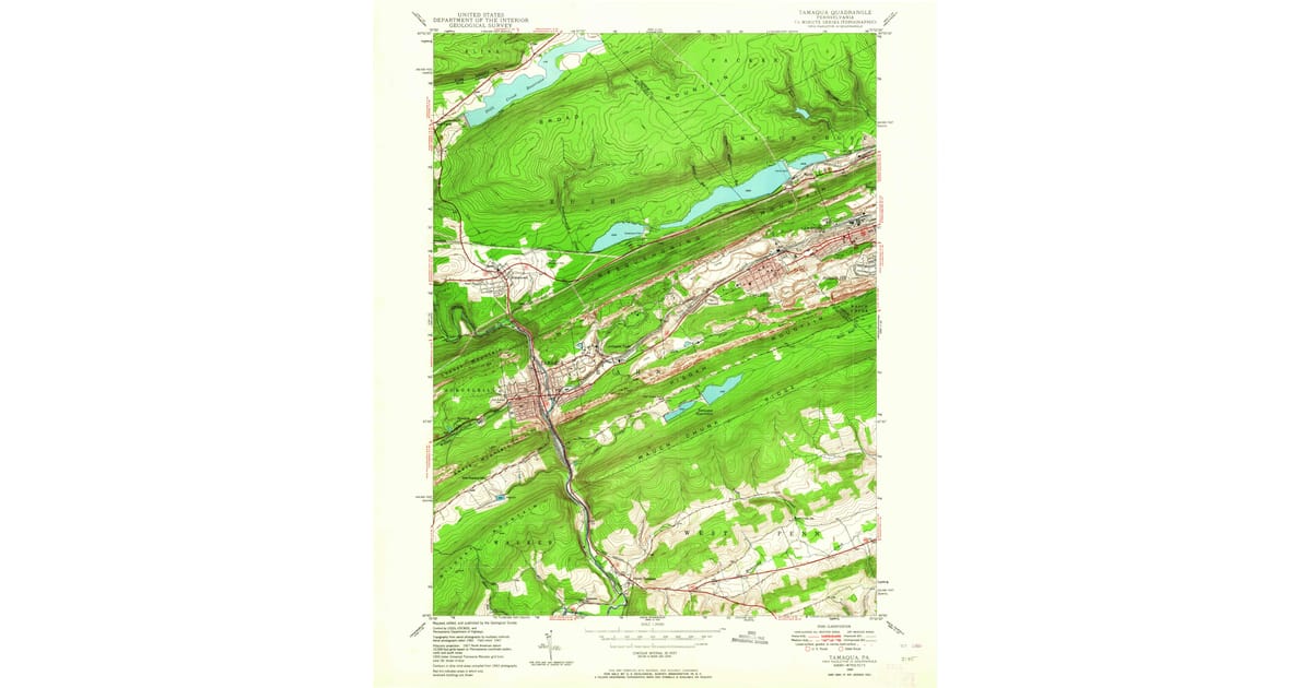 1947 Map of Tamaqua, PA — High-Res | Pastmaps