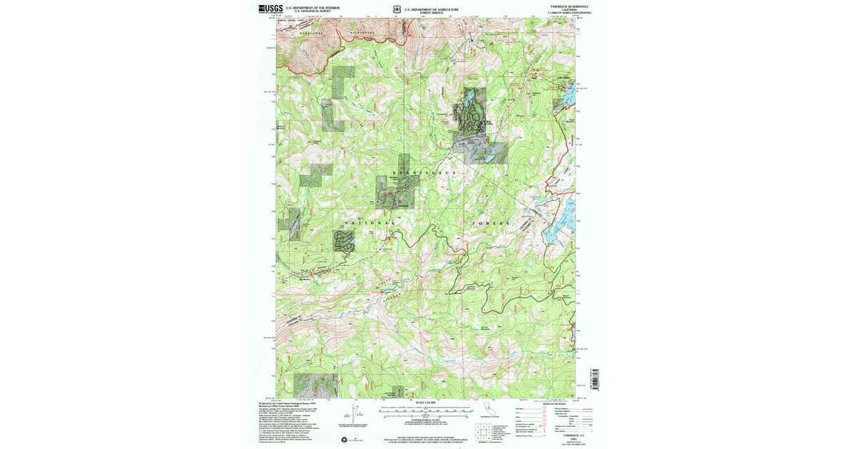 2001 Map of Tamarack, Calaveras County, CA — High-Res | Pastmaps