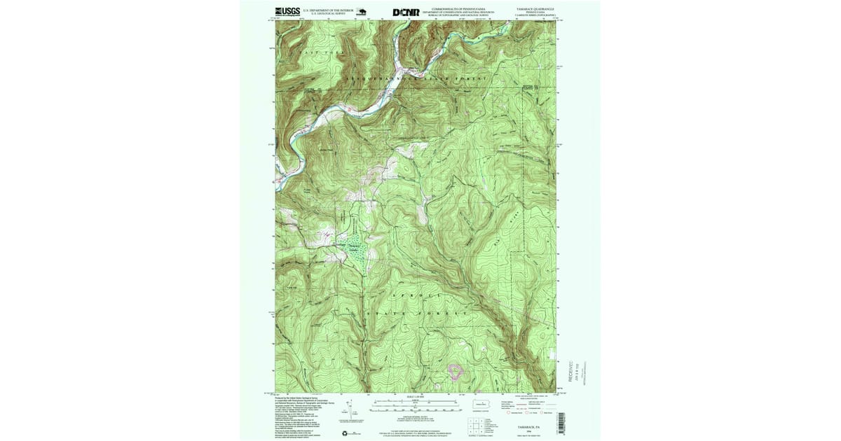 1994 Map of Tamarack, Clinton County, PA — High-Res | Pastmaps