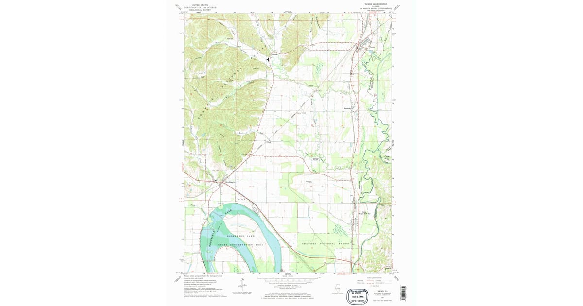 1967 Map of Tamms, IL — High-Res | Pastmaps