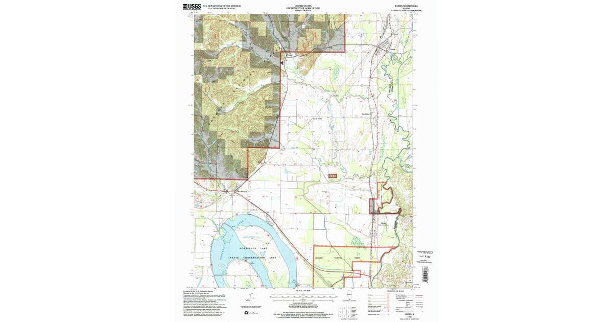 1996 Map of Tamms, IL — High-Res | Pastmaps
