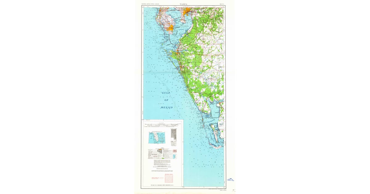 1960 Map of Tampa, FL — High-Res, 1960 Print #2 | Pastmaps