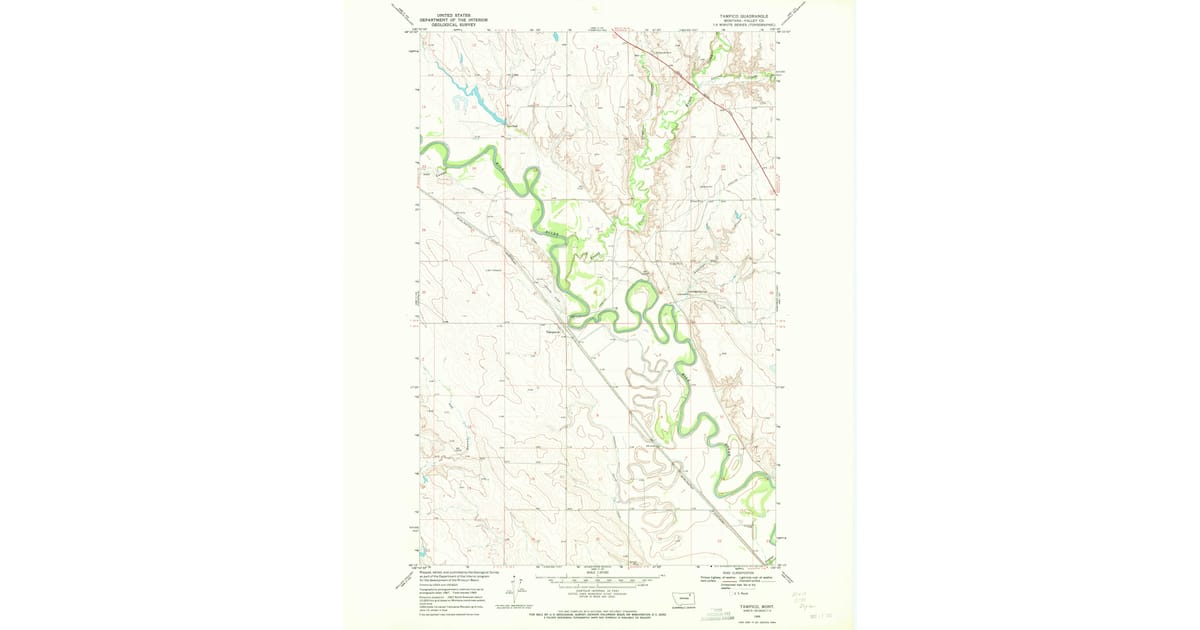 1969 Map of Tampico, Valley County, MT — High-Res | Pastmaps