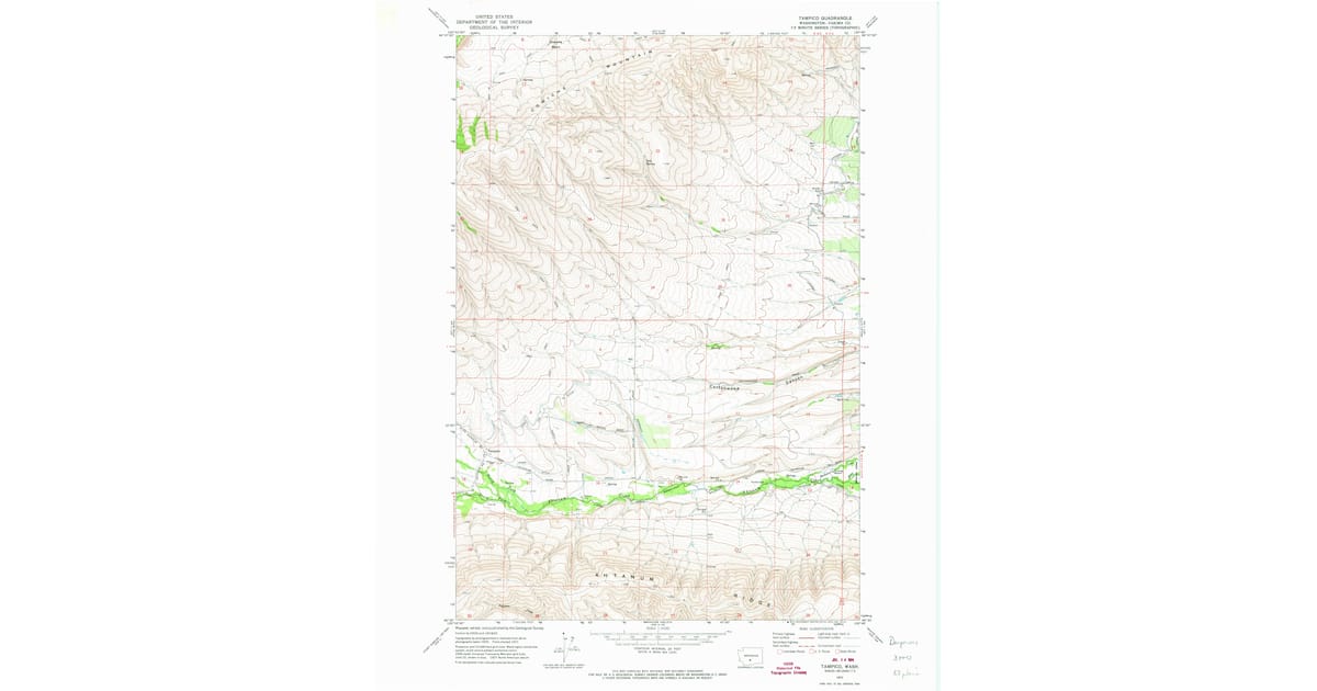 1971 Map of Tampico, WA — High-Res | Pastmaps