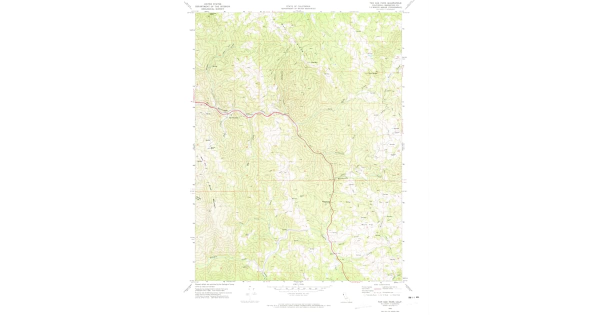 1969 Map of Tan Oak Park, Mendocino County, CA — High-Res | Pastmaps