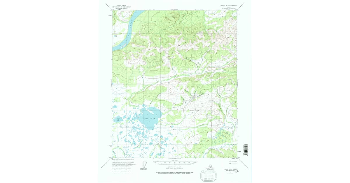 1953 Map of Tanana A-3, Yukon-Koyukuk Borough, AK — High-Res | Pastmaps
