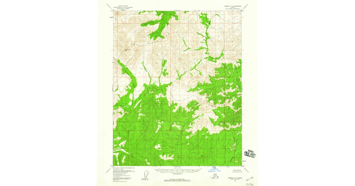 1956 Map of Tanana C-2, Yukon-Koyukuk Borough, AK — High-Res | Pastmaps