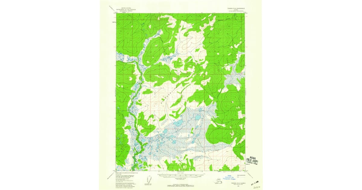 1956 Map of Tanana D-6, Yukon-Koyukuk Borough, AK — High-Res | Pastmaps