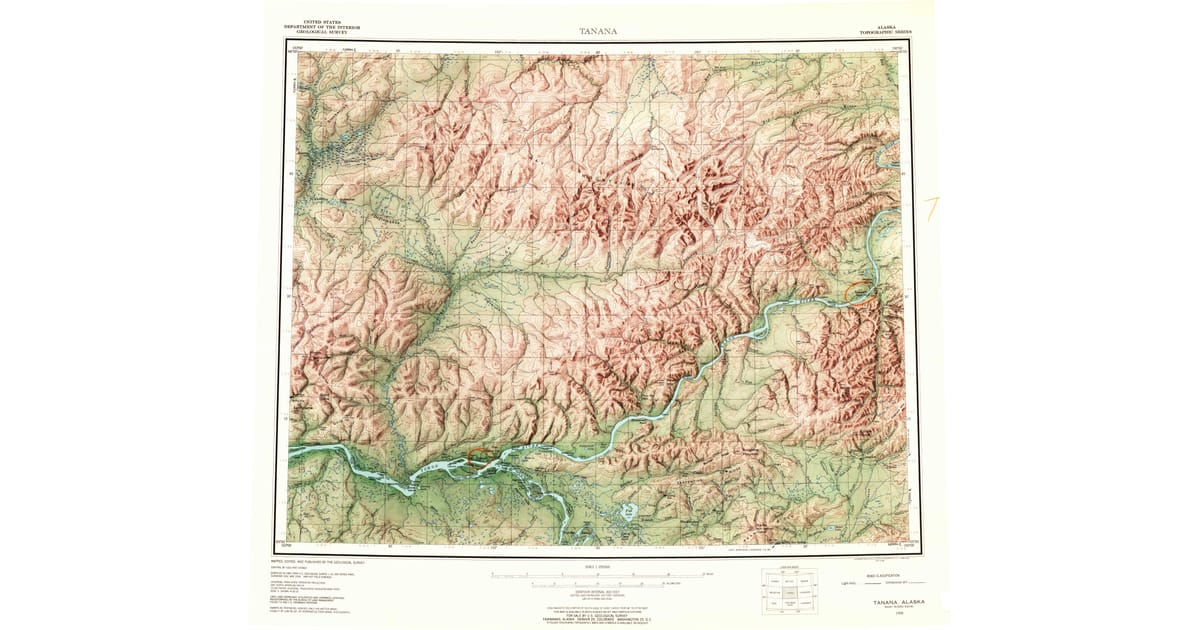 1956 Map of Tanana, AK — High-Res | Pastmaps