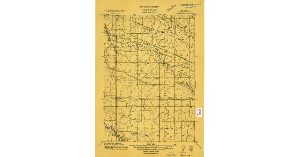 Old Maps of Tangent, OR for Academic Research | Pastmaps