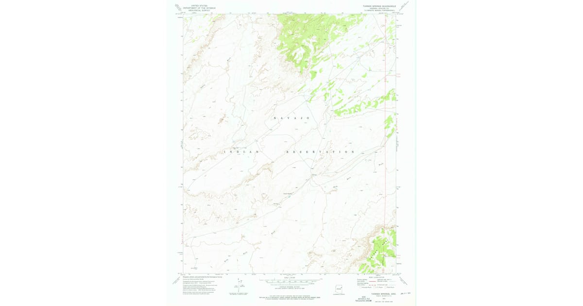 1970s Maps of Tanner Springs, Fort Defiance Agency | Pastmaps