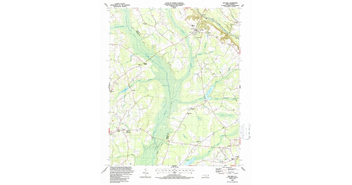 1986 Map of Tar Heel, NC — High-Res | Pastmaps