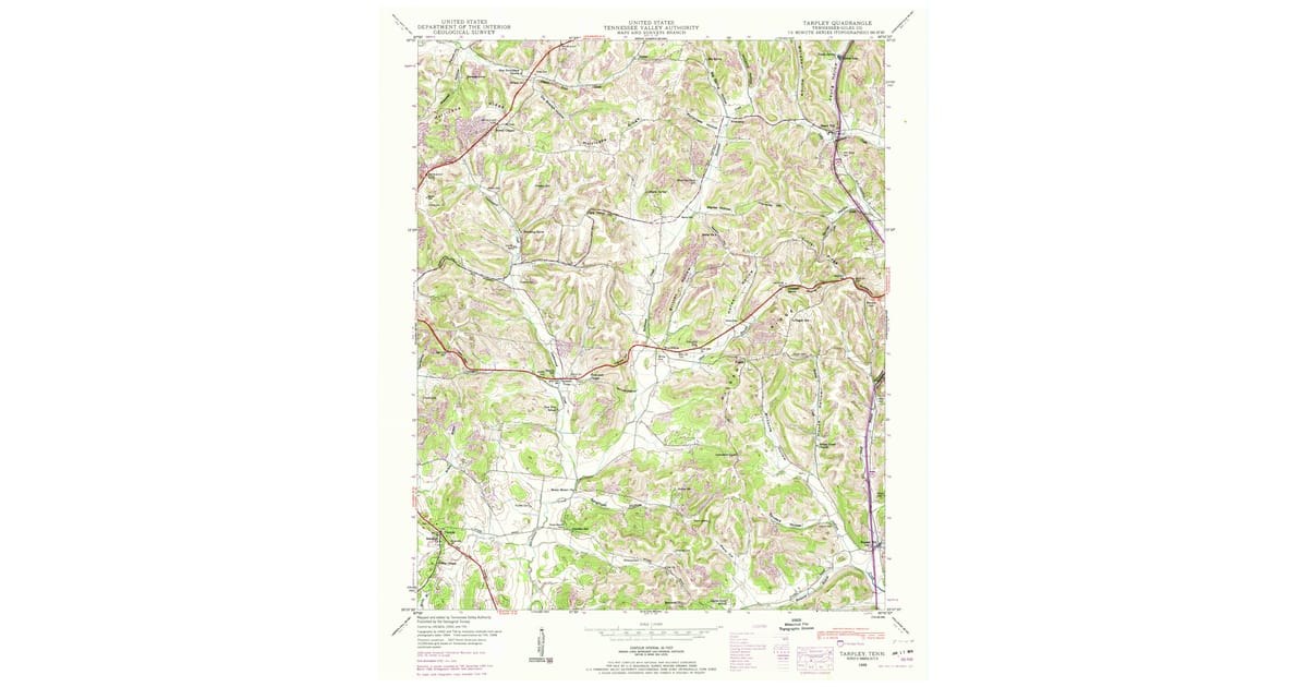 1940s Maps of Five Points, TN | Pastmaps