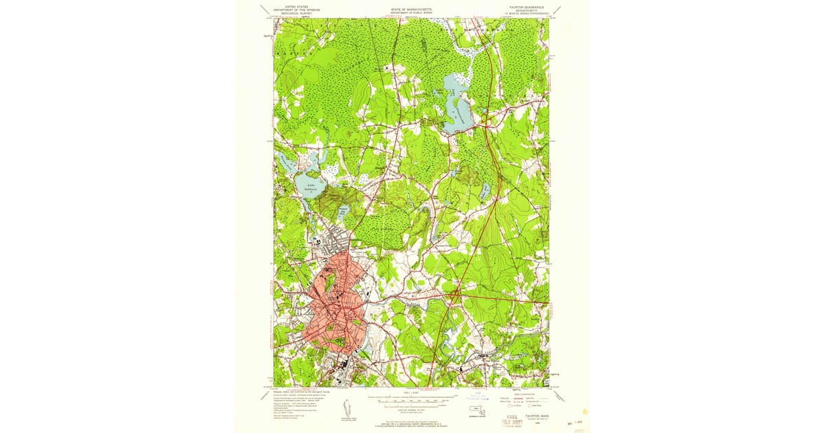 1949 Map of Taunton, MA — High-Res | Pastmaps