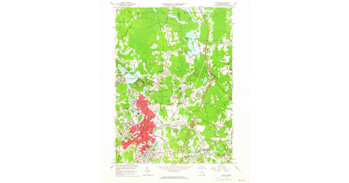 1960s Maps of Raynham, MA | Pastmaps