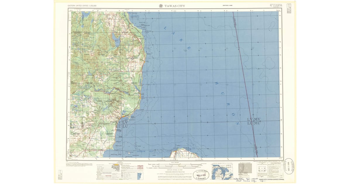 1958 Map of Tawas City, MI — High-Res | Pastmaps