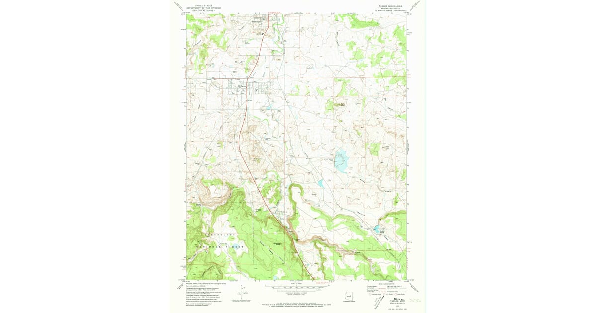 1970 Map of Taylor, AZ — High-Res | Pastmaps