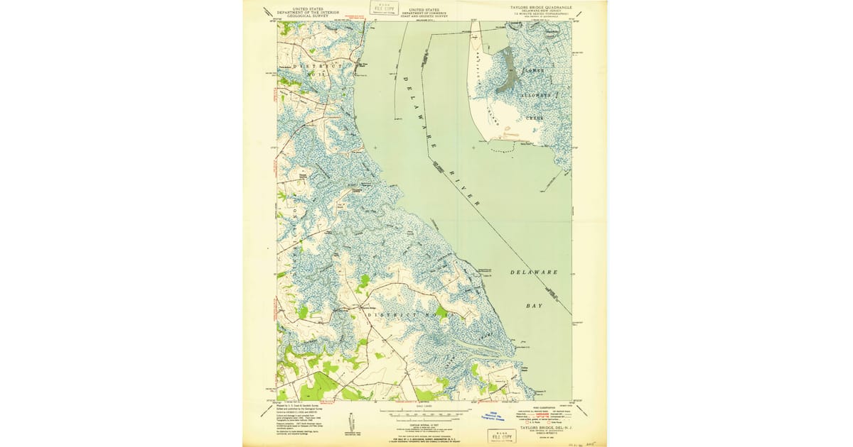 1950s Maps of New Jersey | Pastmaps