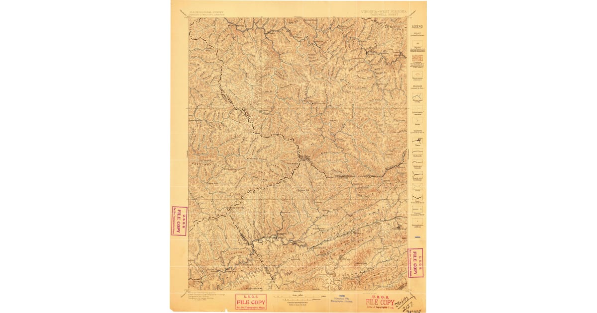 1897 Map of Tazewell, VA — High-Res | Pastmaps