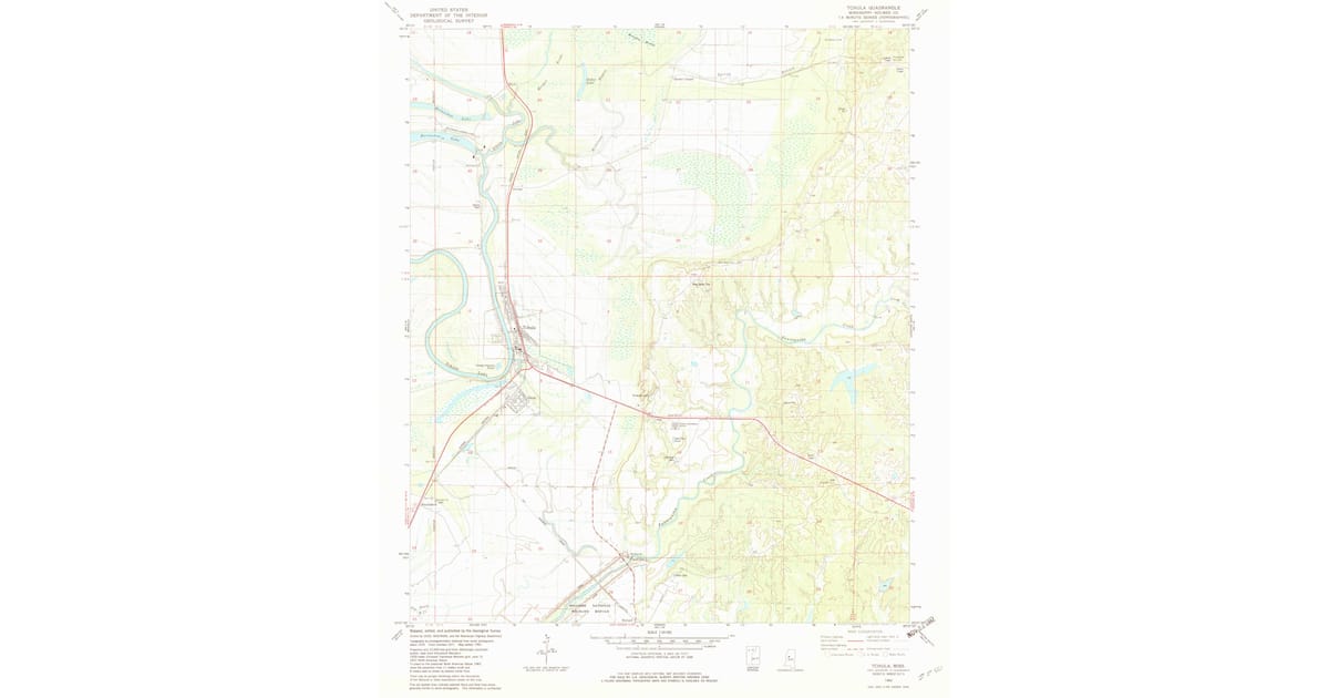 1982 Map of Tchula, MS — High-Res | Pastmaps