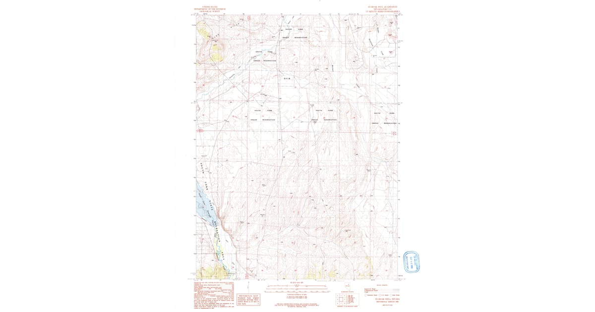 1990 Map of Te-Moak Well, Elko County, NV — High-Res | Pastmaps