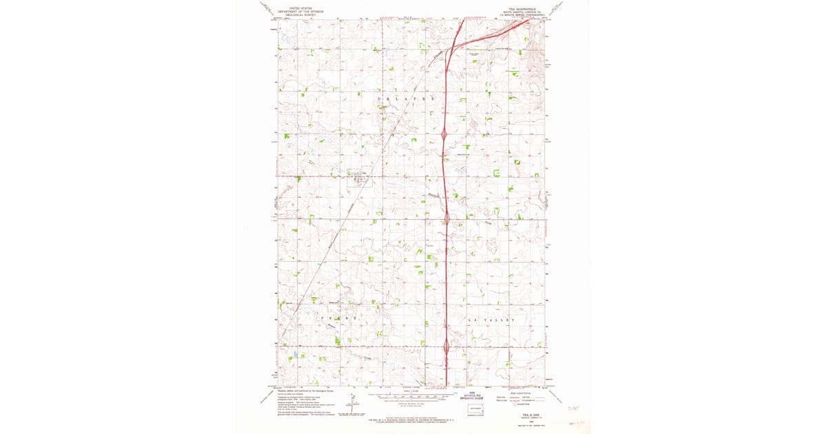 1962 Map of Tea, SD — High-Res | Pastmaps