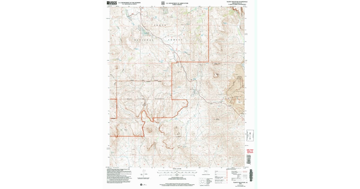 2004 Map of Teapot Mountain, Pinal County, AZ — High-Res | Pastmaps