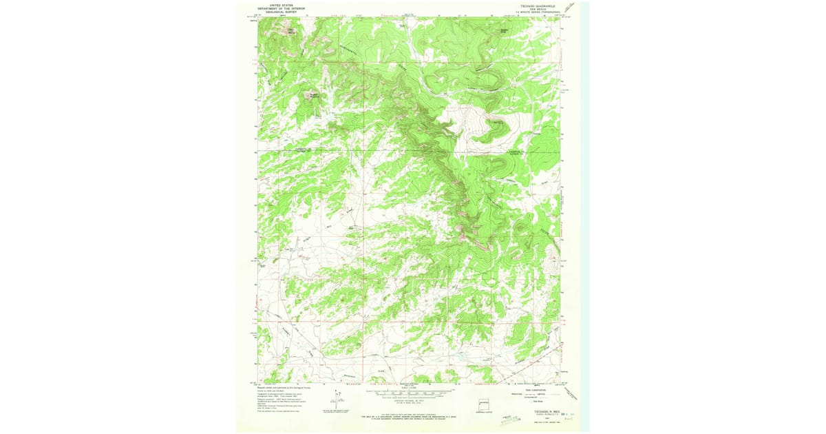 1967 Map of Techado, Catron County, NM — High-Res | Pastmaps