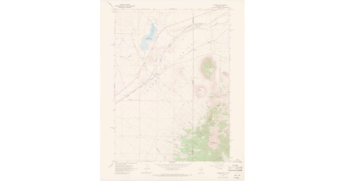1967 Map of Tecoma, Elko County, NV — High-Res | Pastmaps
